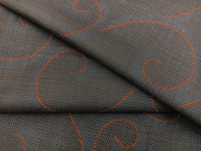 平和屋着物●本場大島紬　7マルキ　唐草文　正絹　逸品　未使用　BAAU4769gt