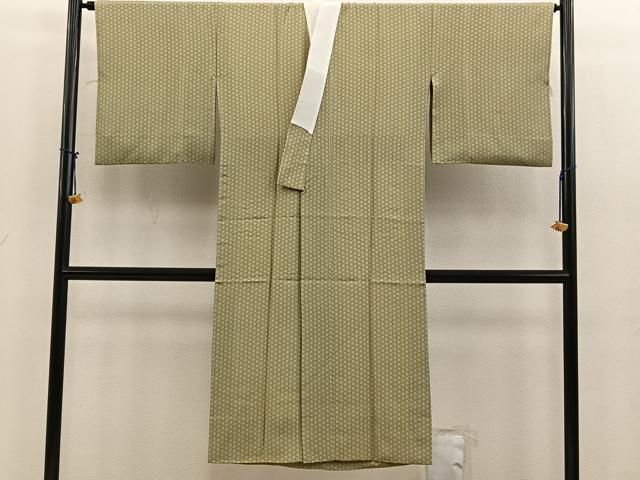 平和屋着物●長襦袢　袷　麻の葉文様　正絹　逸品　BAAU7242mz