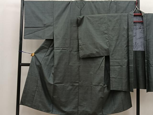 平和屋着物●男性　本場大島紬　アンサンブル　100亀甲　総詰め　正絹　逸品　BAAV0310mz