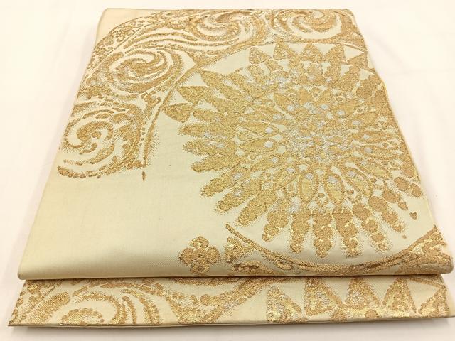 平和屋着物●西陣　川島織物　六通柄　本袋帯　正倉院　金銀糸　正絹　逸品　BAAV2903hj