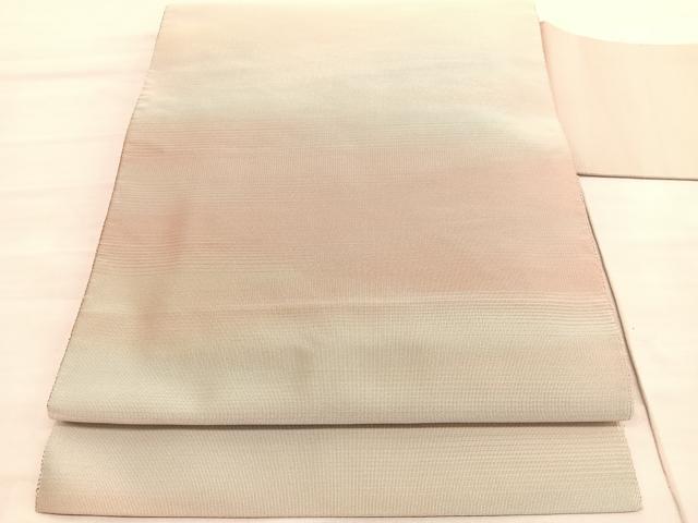 平和屋着物●爪掻き本綴れ　八寸名古屋帯　霞文　名古屋仕立て　正絹　逸品　BAAV3167hv