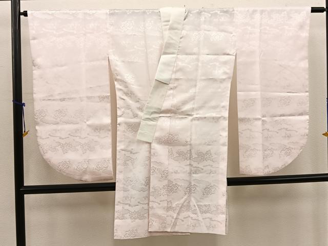 平和屋着物●小振袖用長襦袢　無双仕立て　草花地紋　洗柿色　洗える着物　BAAV8212mz