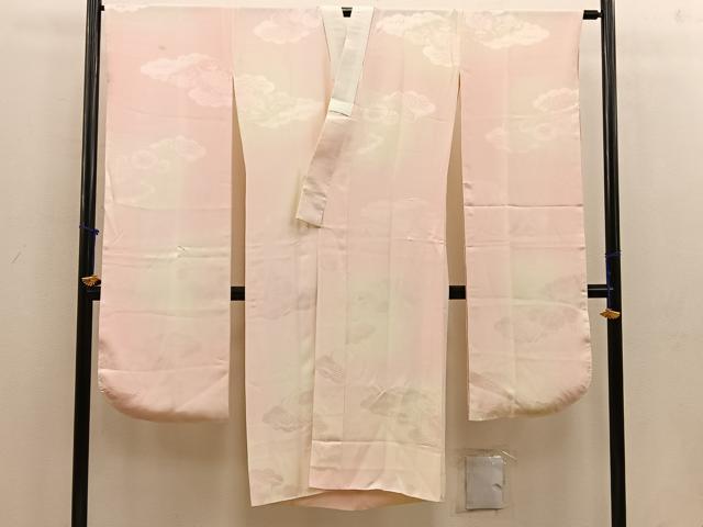平和屋着物●振袖用長襦袢　雲取り花地紋　暈し染め　正絹　逸品　BAAV8323mz