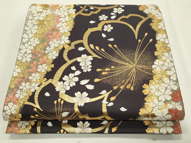 平和屋着物●六通柄袋帯　唐織　朱雀　麗彩　金糸　正絹　逸品　CAAJ9510th