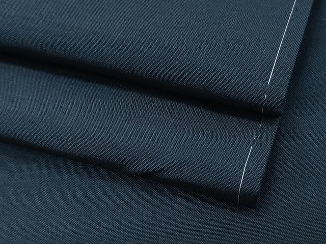 平和屋着物●男性　紬　藍鉄色　正絹　逸品　未使用　CAAK4067vf