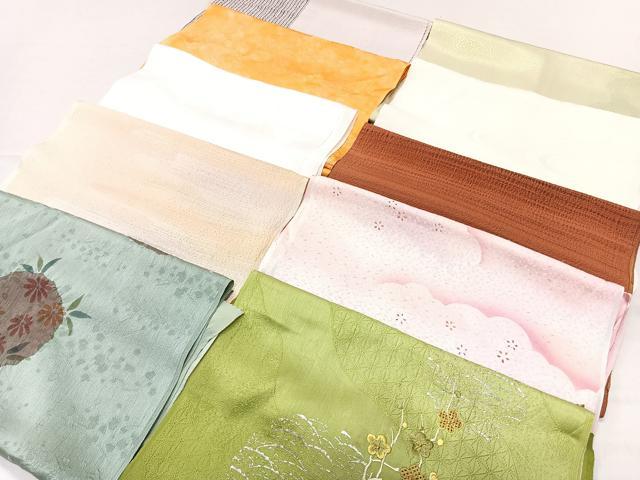 平和屋着物★和装小物　上質な帯揚げ　10枚セット　逸品　CAAL0646xi