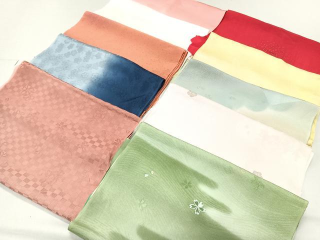平和屋着物★和装小物　上質な帯揚げ　10枚セット　逸品　CAAL0647xi
