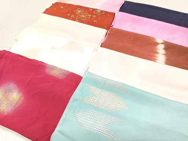 平和屋着物★和装小物　上質な帯揚げ　10枚セット　逸品　CAAL0667xi