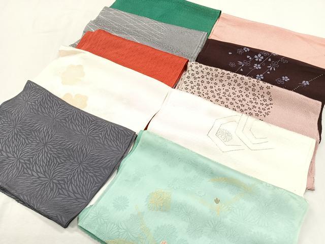 平和屋着物★和装小物　上質な帯揚げ　10枚セット　逸品　CAAL0696xi