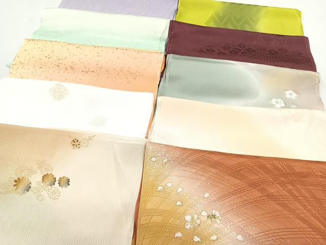平和屋着物★和装小物　上質な帯揚げ　10枚セット　逸品　CAAL0711xi