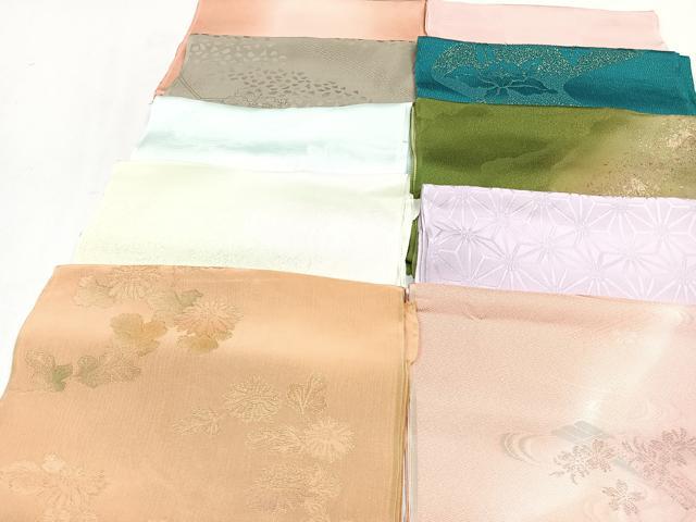 平和屋着物★和装小物　上質な帯揚げ　10枚セット　逸品　CAAL0712xi