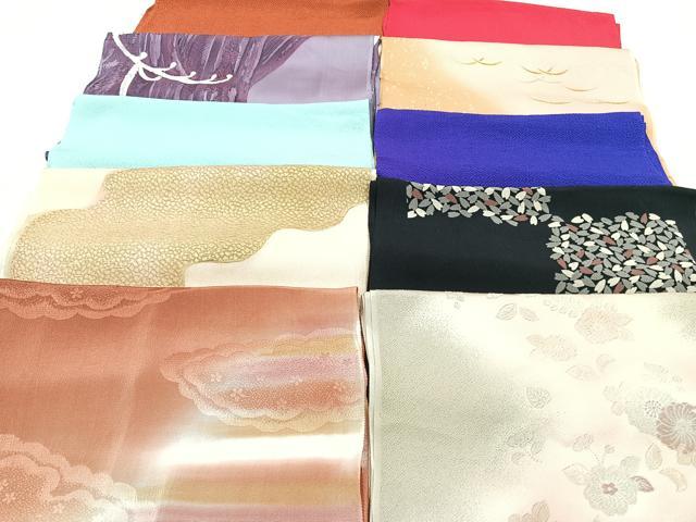 平和屋着物★和装小物　上質な帯揚げ　10枚セット　逸品　CAAL0740xi