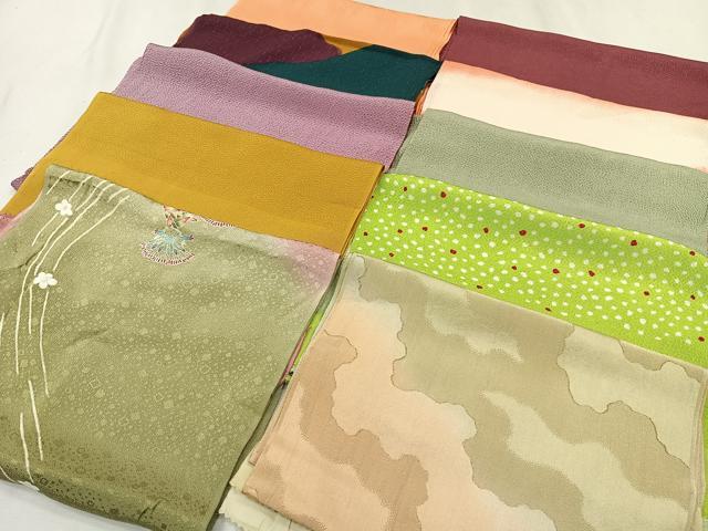 平和屋着物★和装小物　上質な帯揚げ　10枚セット　逸品　CAAL2666ua