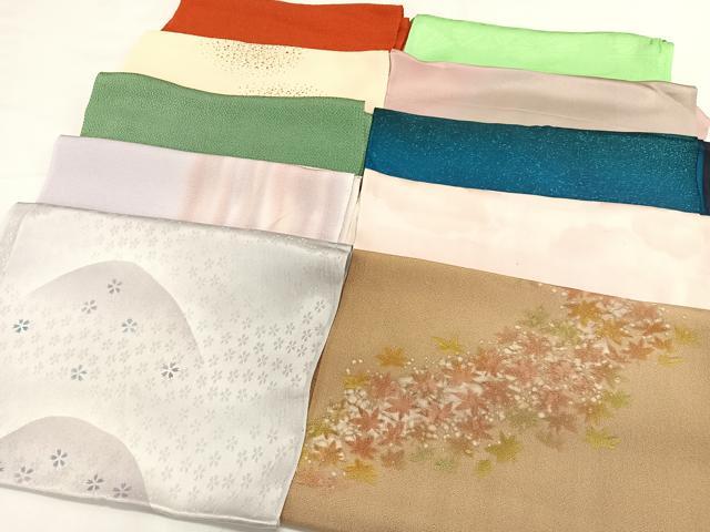 平和屋着物★和装小物　上質な帯揚げ　10枚セット　逸品　CAAL2686ua