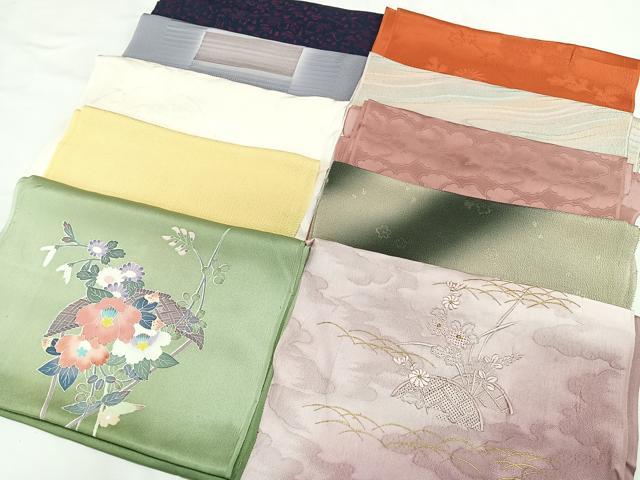 平和屋着物★和装小物　上質な帯揚げ　10枚セット　逸品　CAAL2690ua