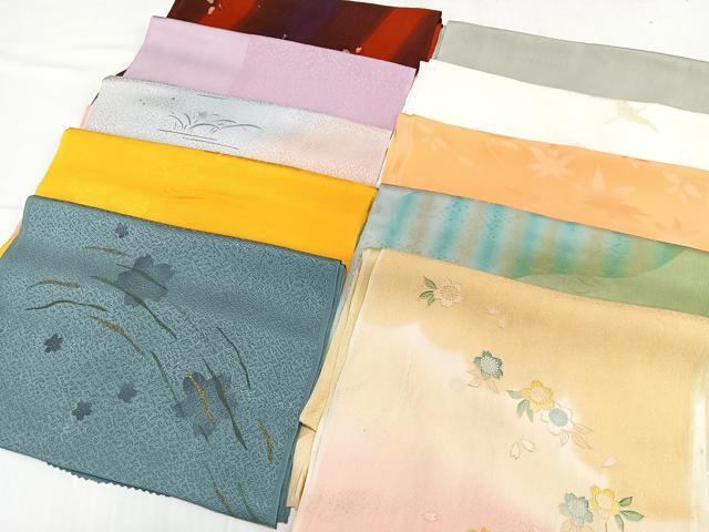 平和屋着物★和装小物　上質な帯揚げ　10枚セット　逸品　CAAL2699ua