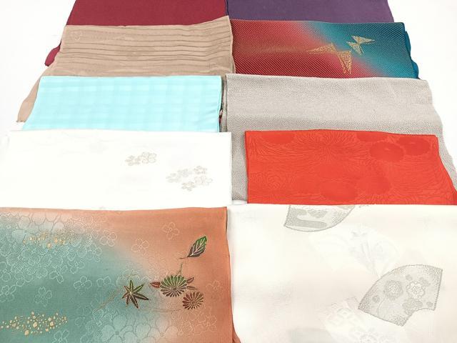 平和屋着物★和装小物　上質な帯揚げ　10枚セット　逸品　CAAM3034xi