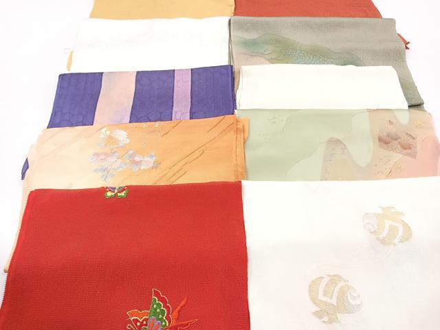 平和屋着物★和装小物　上質な帯揚げ　10枚セット　逸品　CAAM3059xi