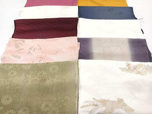 平和屋着物☆和装小物 上質な帯揚げ 10枚セット 逸品 CAAN0829xi