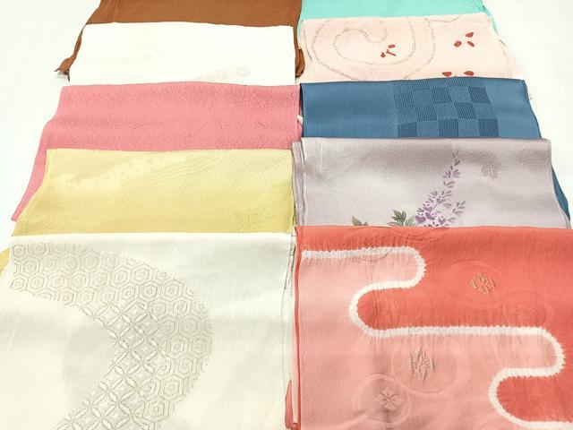 平和屋着物★和装小物　上質な帯揚げ　10枚セット　逸品　CAAM3071xi