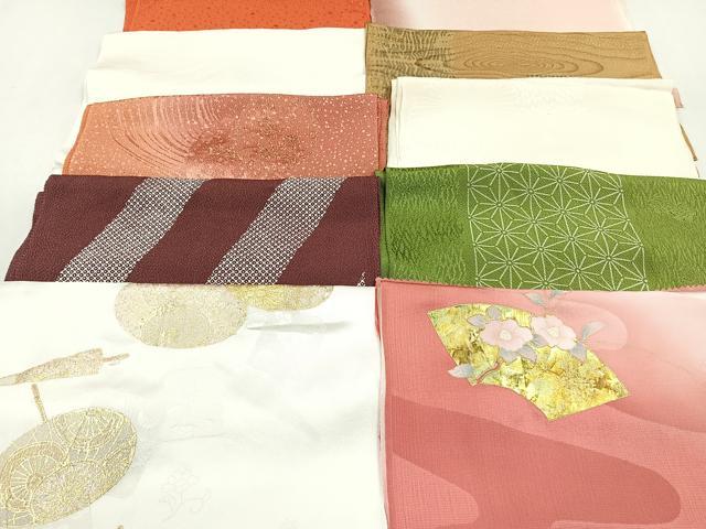 平和屋着物★和装小物　上質な帯揚げ　10枚セット　逸品　CAAM3156xi