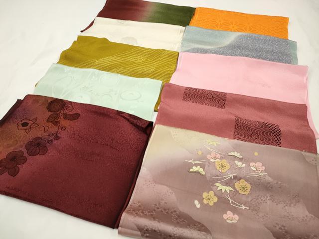 平和屋着物★和装小物　上質な帯揚げ　10枚セット　逸品　CAAM5288qe