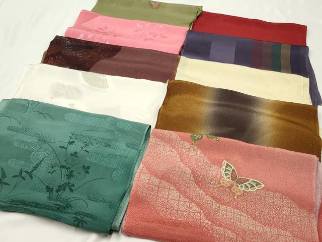 平和屋着物★和装小物　上質な帯揚げ　10枚セット　逸品　CAAM5307qe