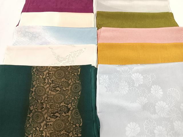 平和屋着物★和装小物　上質な帯揚げ　10枚セット　逸品　CAAM9617xe