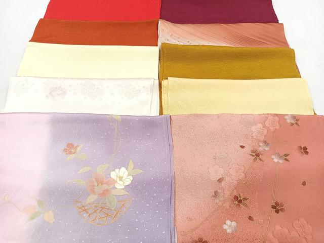 平和屋着物★和装小物　上質な帯揚げ　10枚セット　逸品　CAAM9661xe