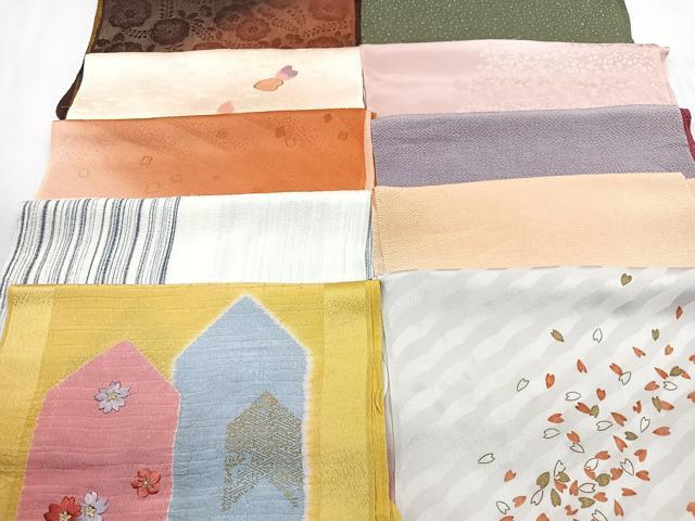 平和屋着物★和装小物　上質な帯揚げ　10枚セット　逸品　CAAM9676xe
