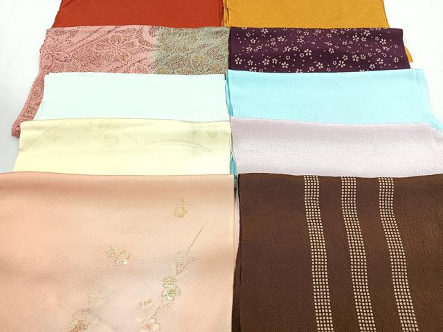 平和屋着物★和装小物　上質な帯揚げ　10枚セット　逸品　CAAM9681xe