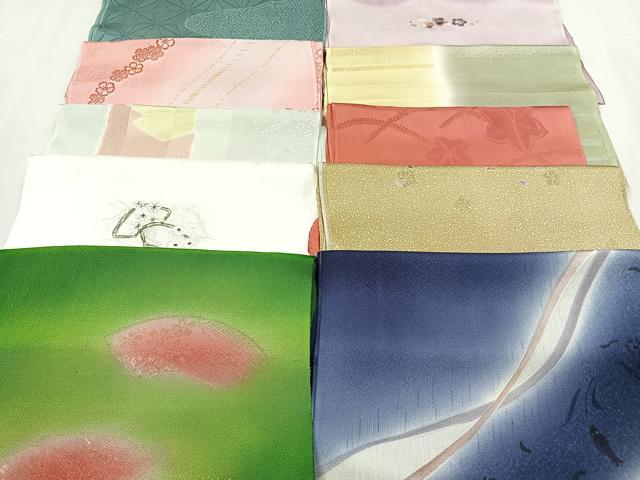 平和屋着物★和装小物　上質な帯揚げ　10枚セット　逸品　CAAM9690xe