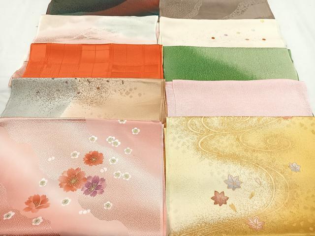 平和屋着物★和装小物　上質な帯揚げ　10枚セット　逸品　CAAM9695xe