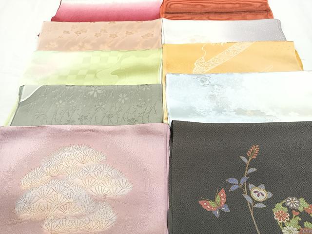 平和屋着物★和装小物　上質な帯揚げ　10枚セット　逸品　CAAM9696xe