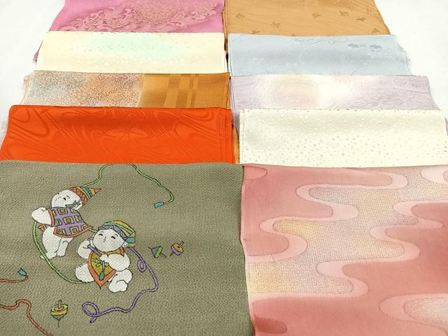平和屋着物★和装小物　上質な帯揚げ　10枚セット　逸品　CAAM9712xe