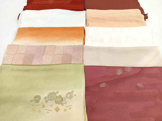 平和屋着物★和装小物　上質な帯揚げ　10枚セット　逸品　CAAM9734xe