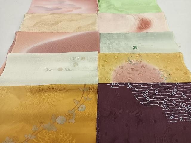 平和屋着物★和装小物　上質な帯揚げ　10枚セット　逸品　CAAM9748xe