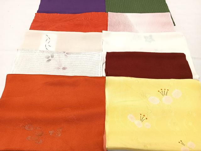 平和屋着物★和装小物　上質な帯揚げ　10枚セット　逸品　CAAM9767xe