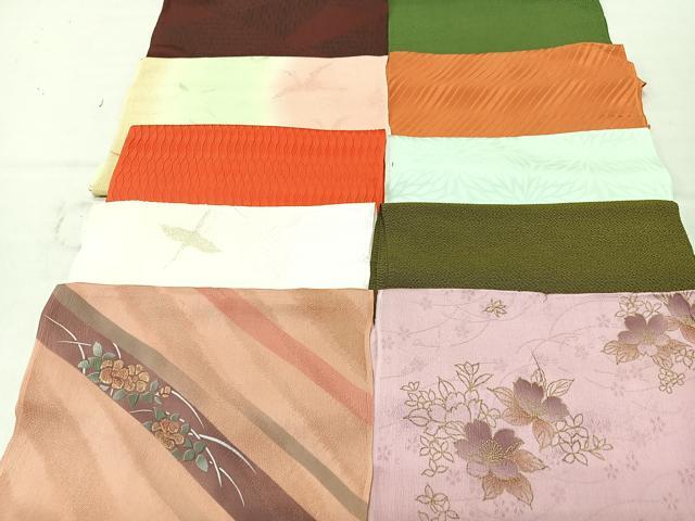 平和屋着物★和装小物　上質な帯揚げ　10枚セット　逸品　CAAM9773xe