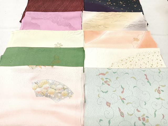 平和屋着物★和装小物　上質な帯揚げ　10枚セット　逸品　CAAM9782xe
