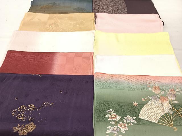 平和屋着物★和装小物　上質な帯揚げ　10枚セット　逸品　CAAM9783xe