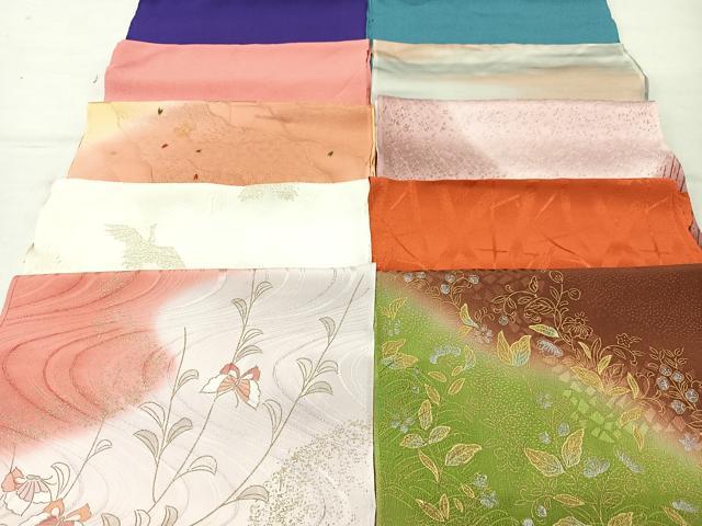 平和屋着物★和装小物　上質な帯揚げ　10枚セット　逸品　CAAM9803xe