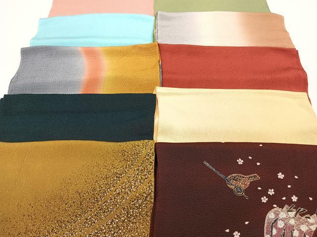 平和屋着物★和装小物　上質な帯揚げ　10枚セット　逸品　CAAN0811xi