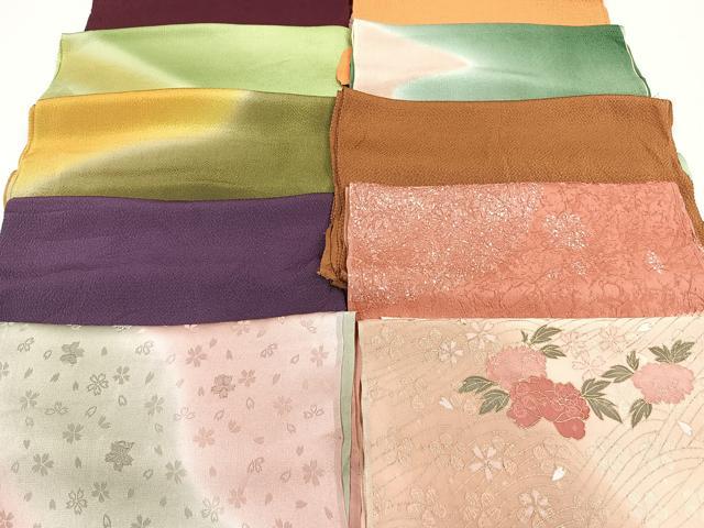 平和屋着物★和装小物　上質な帯揚げ　10枚セット　逸品　CAAN0814xi
