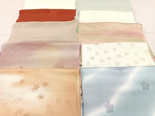 平和屋着物★和装小物　上質な帯揚げ　10枚セット　逸品　CAAN0885xi