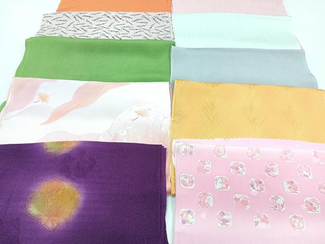 平和屋着物★和装小物　上質な帯揚げ　10枚セット　逸品　CAAN0896xi