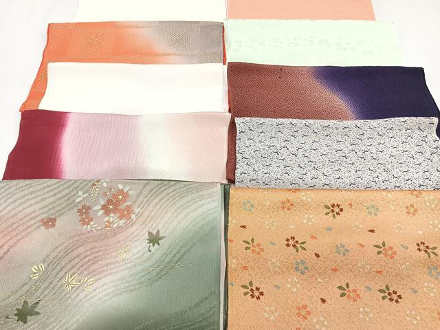 平和屋着物★和装小物　上質な帯揚げ　10枚セット　逸品　CAAN0898xi