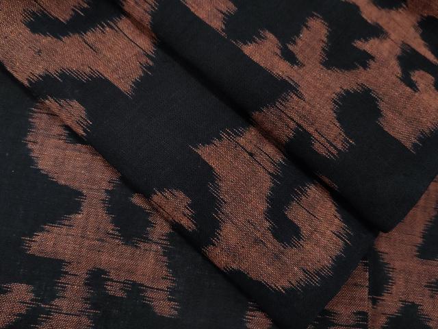 平和屋着物▽久留米絣　単衣　唐草文　綿　逸品　CAAO0442ze