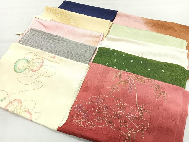 平和屋着物★和装小物　上質な帯揚げ10枚セット　逸品　CAAO3432ua
