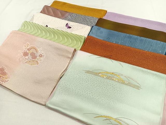 平和屋着物★和装小物　上質な帯揚げ10枚セット　逸品　CAAO3434ua